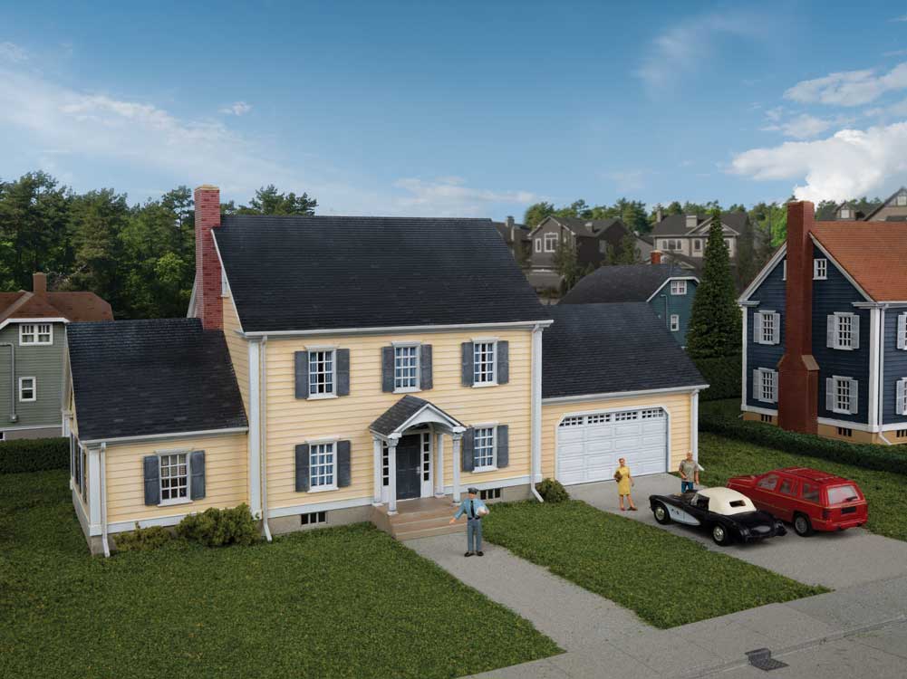 WALTHERS Cornerstone 1/87 HO Scale EXECUTIVE HOUSE Large Home Kit w/2 ...