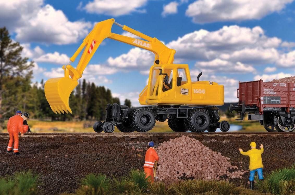 Walthers HO 1/87 Scale 360° HI-RAIL EXCAVATOR KIT w/ Bucket Scoop & Li ...