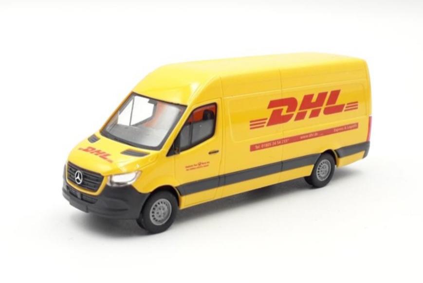 Busch 1/87 HO 2018 Mercedes Benz MB Sprinter High-Roof DHL Cargo Deliv ...