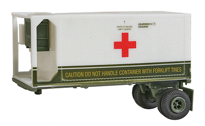 Trident 1/87 HO 90362 US / NATO Milvan Medical Corps 20' Refrigerated ...