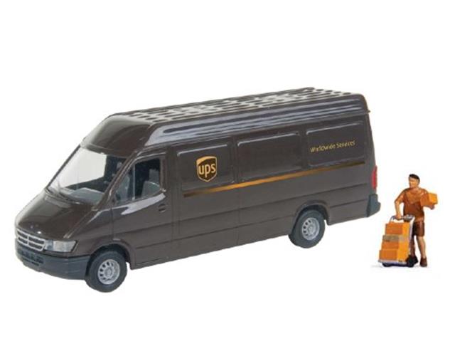 Walthers SceneMaster (Busch) 1/87 HO Scale UPS DELIVERY VAN & DRIVER F ...